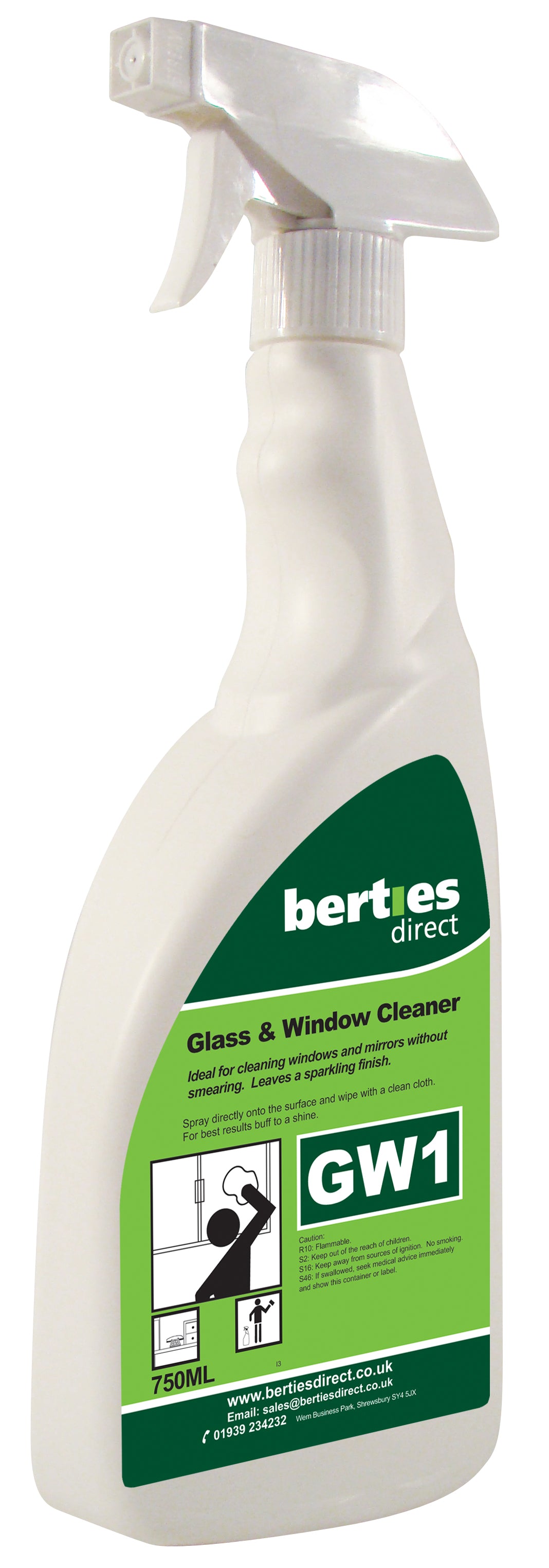 Berties GW1 Glass and Window Cleaner – Berties Direct