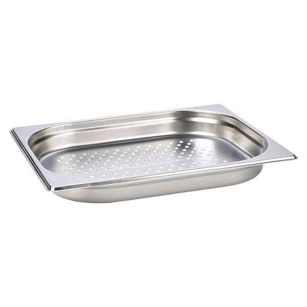Genware Stainless Steel Perforated Gastronorm Pan 1/2 - 40mm Deep ...