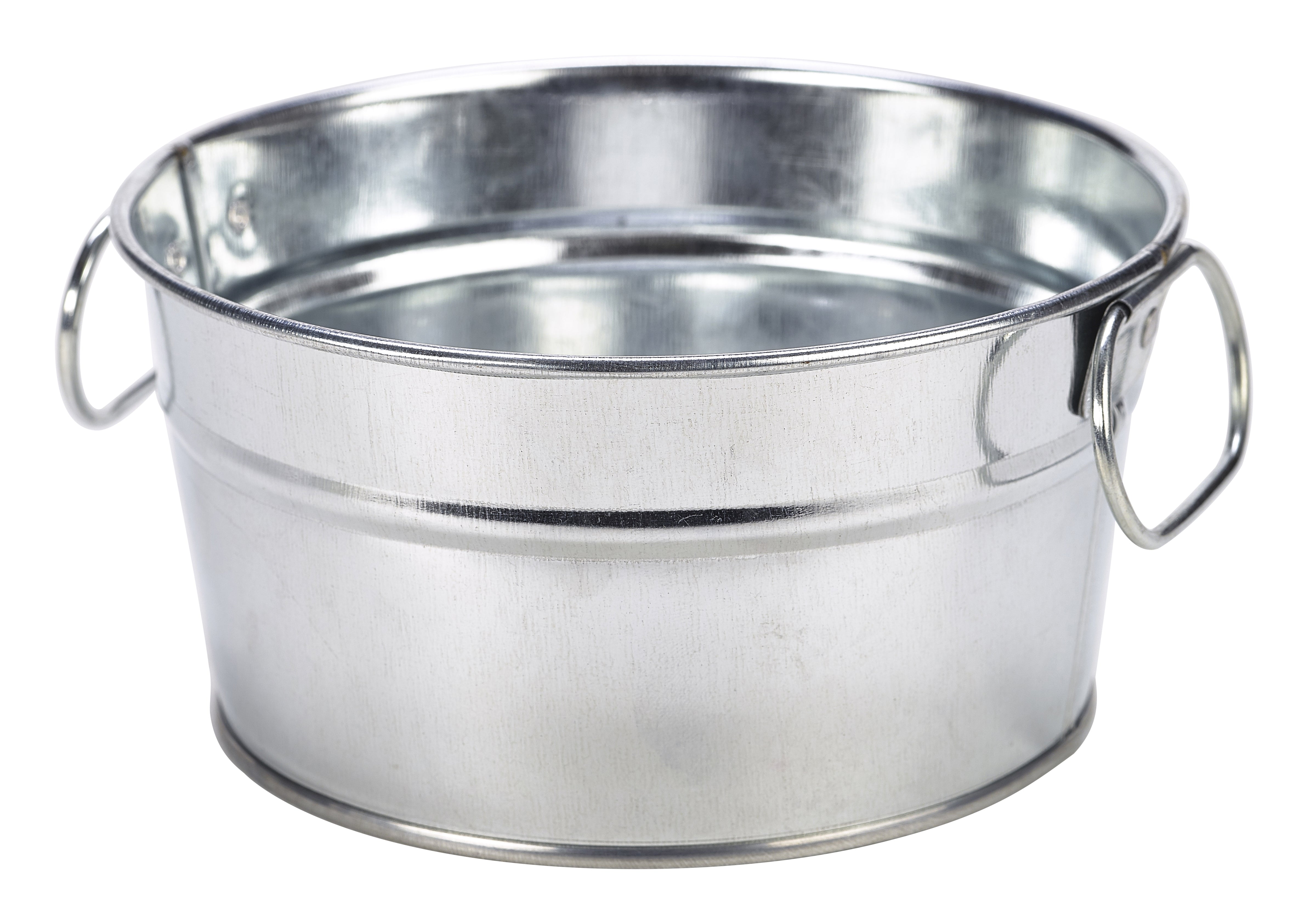 Genware Galvanised Steel Serving Bucket 15x8cm – Berties Direct